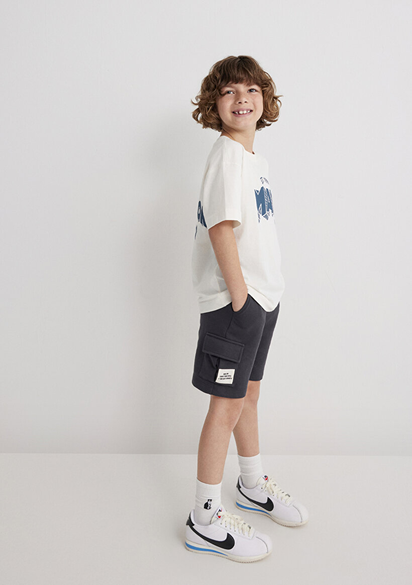 Erkek Çocuk Antrasit Kargo Şort