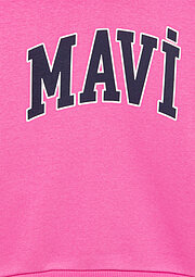 Mavi Logo Baskılı Kapüşonlu Pembe Sweatshirt - Mavi