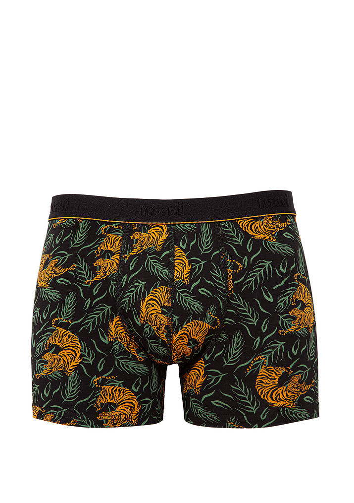 Kaplan Baskılı Boxer - Mavi