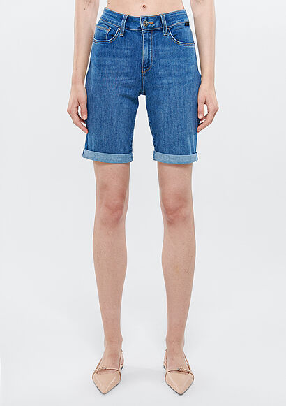 Alexis Gold Klasik Puslu Açık Mavi Jean Şort - Mavi