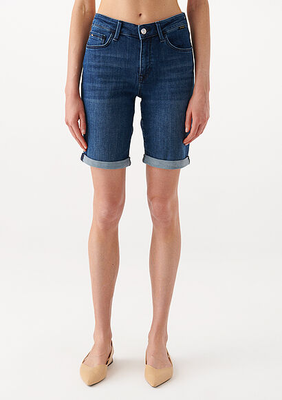 Alexis Gold Klasik Koyu Mavi Jean Şort - Mavi