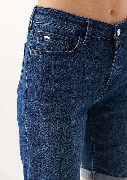 Alexis Gold Klasik Koyu Mavi Jean Şort - Mavi