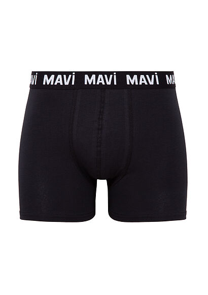 Siyah Basic Boxer - Mavi